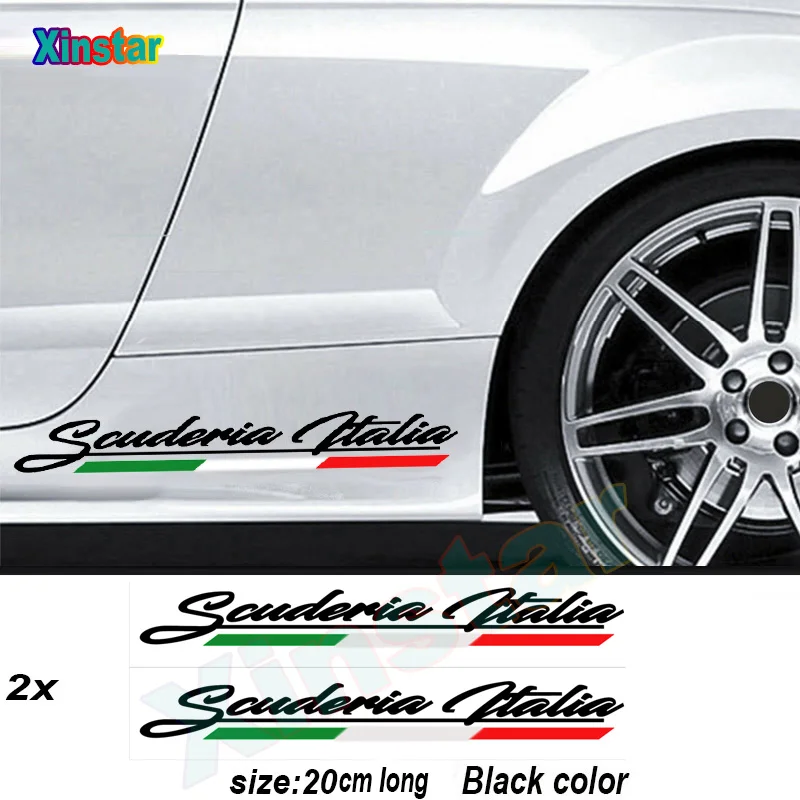 2pcs Scuderia Italia Car Side Body Sticker For Fiat Abarth 500 500x ...