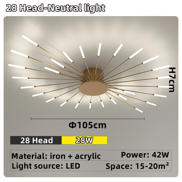 Firework Shaped LED Ceiling Light Chandeliers - Lighting4Home