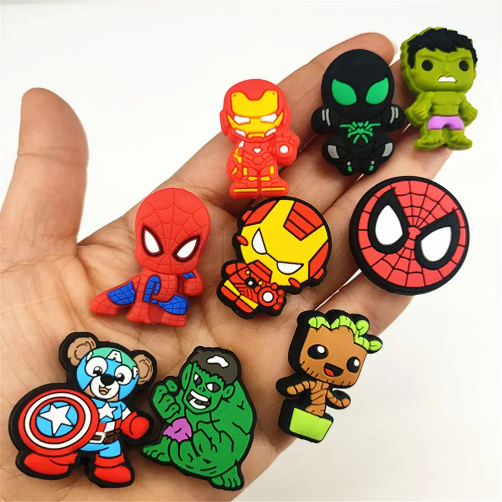 10pcs-spiderman-hulk-focal-Silicone-beads-super-hero-Teether-Jewelry ...