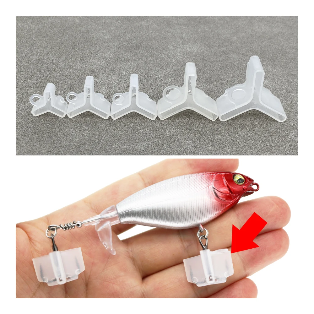 50pcs-Three-hook-protective-cover-Fishhook-Protector-Hook-guard-Trident ...