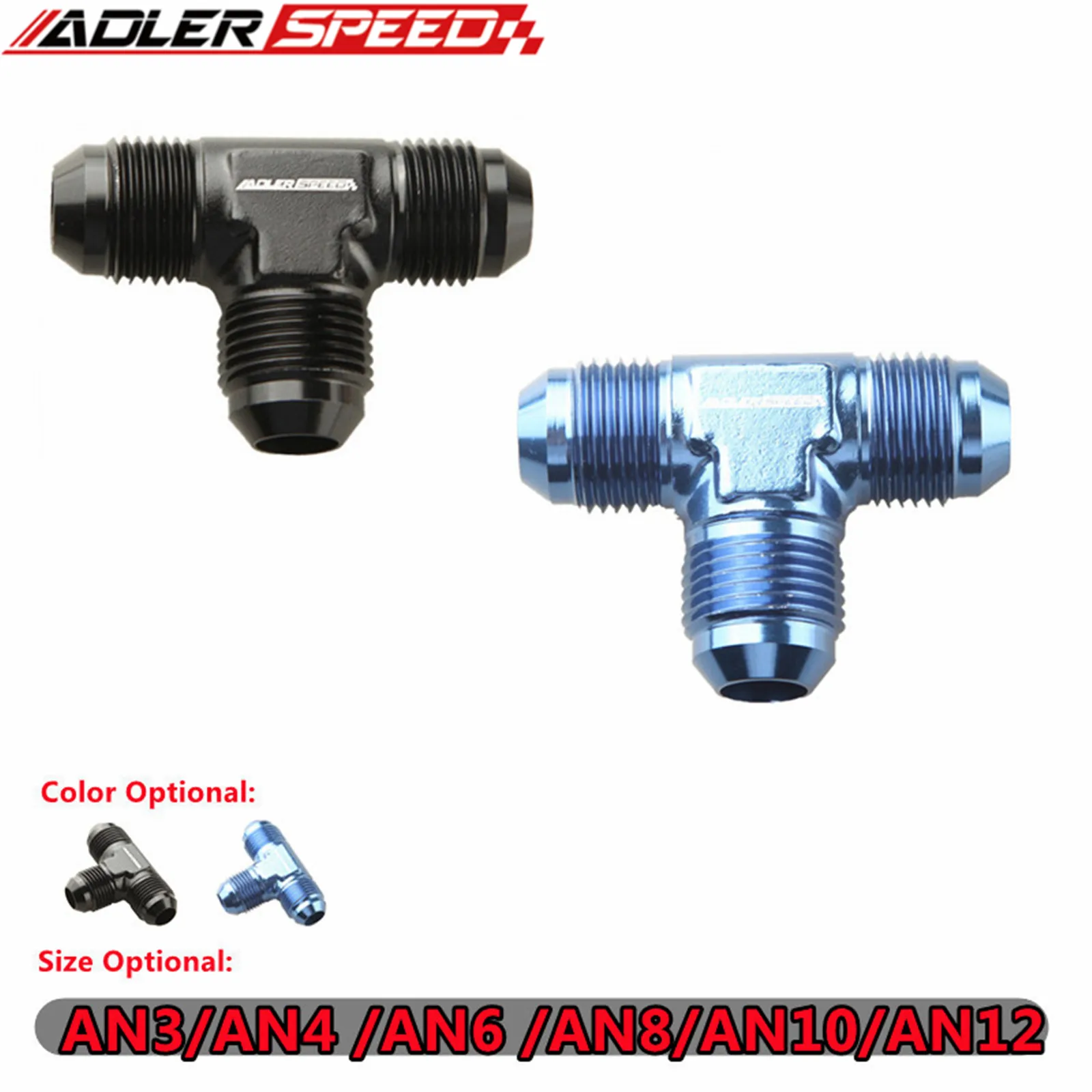 AN3-AN4-AN6-AN8-AN10-AN12-Male-Flare-Union-Tee-T-Piece-Fitting-Adapter ...
