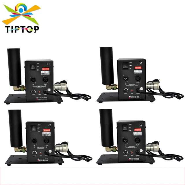 4Db/Tétel Tiptop Egycső Co2 Gép Jet Led Light Dmx Gun 6M Gas-Gast 110V ...