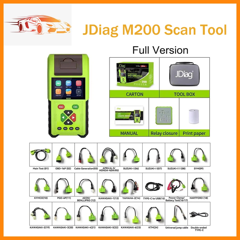 2023-NEW-JDiag-M200-Motorcycle-Diagnostic-Scanner-Battery-Tester ...