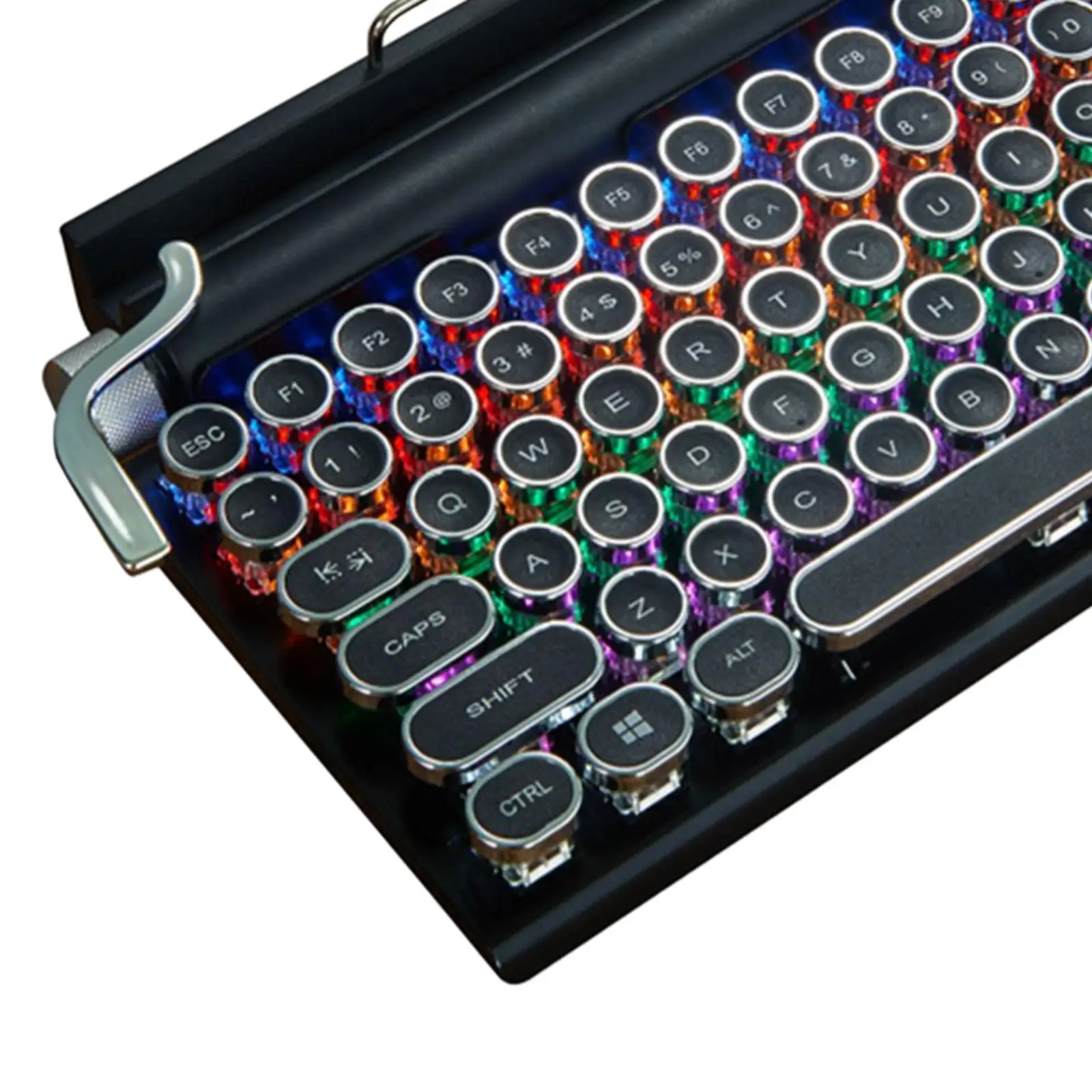 Retro-Mechanical-Keyboard-83-Keys-BT-Vintage-Round-Keycap-Retro-Classic ...