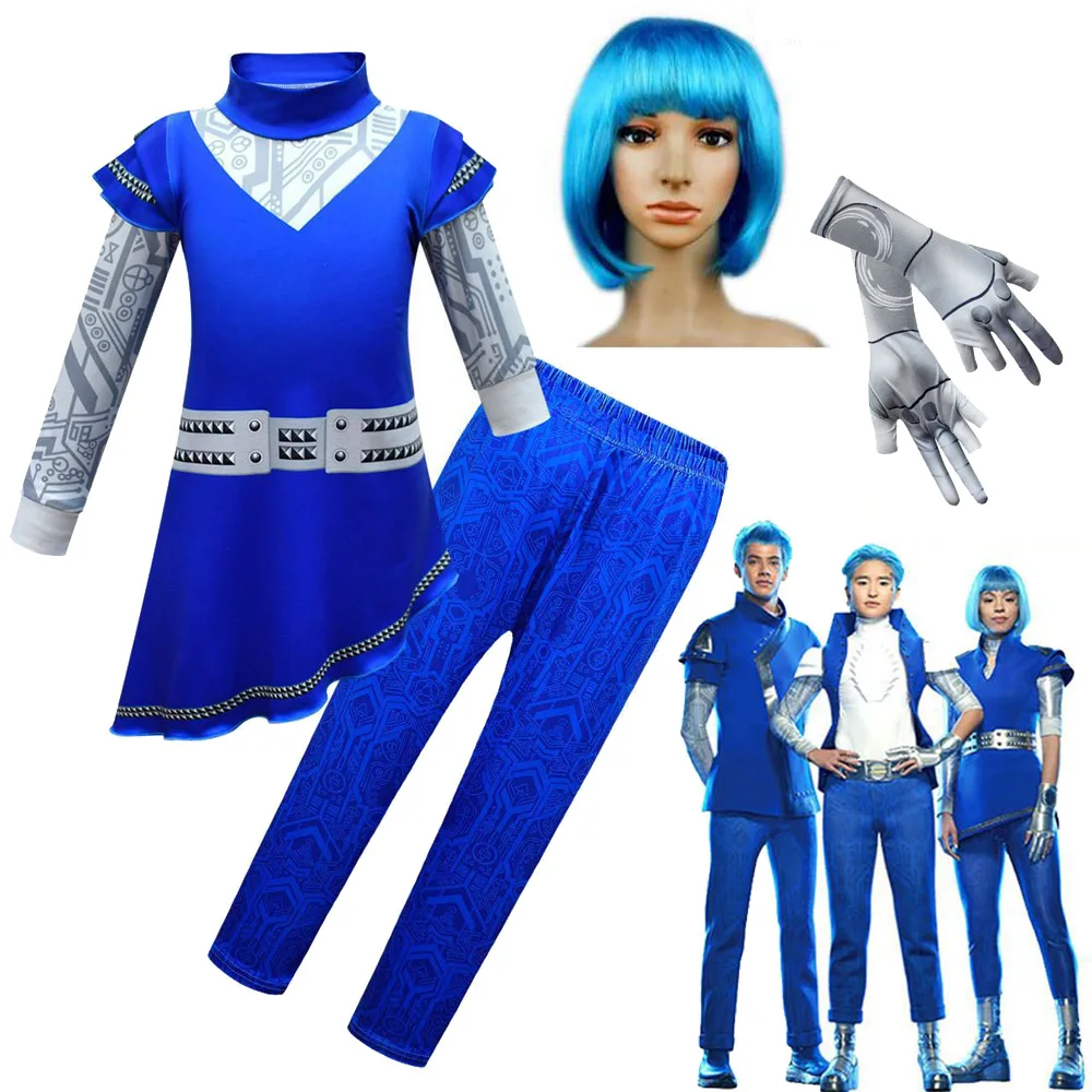 Disney Zombie 3 Alien Creature Costume Cosplay Kids Addison Outfit ...