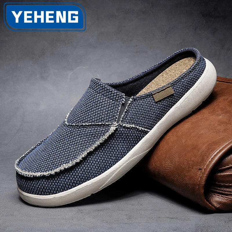 Men Half Shoes Slippers | Half Slipper Canvas Shoe | Men Summer Half ...