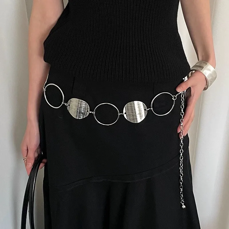 High End Disk Metal Ring Splicing Waist Chain for Women Cool Women ...