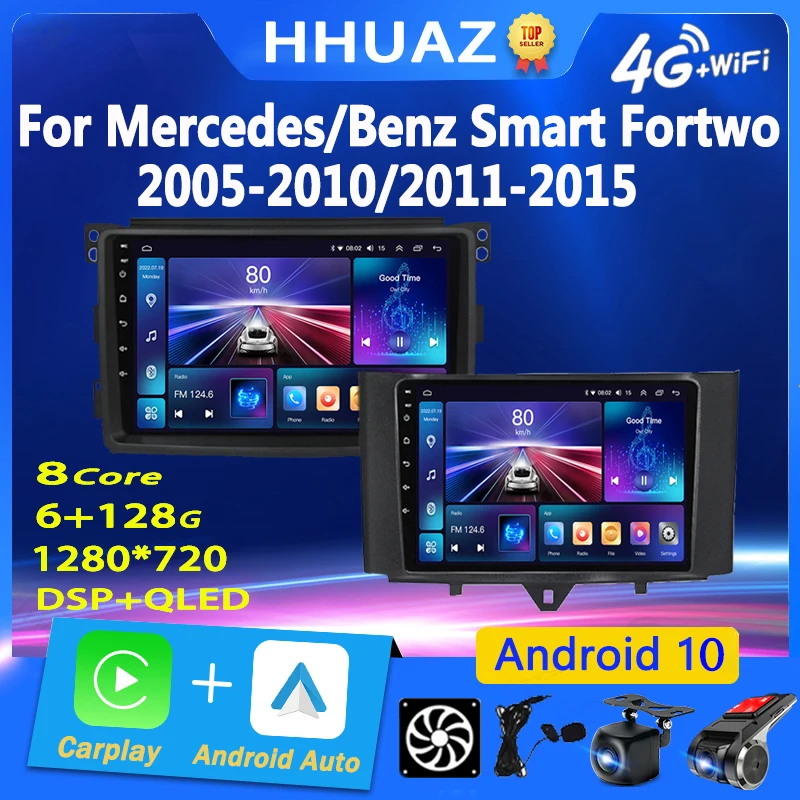 Android-Car-Radio-Carplay-for-Mercedes-Benz-Smart-Fortwo-2006-2007-2008 ...