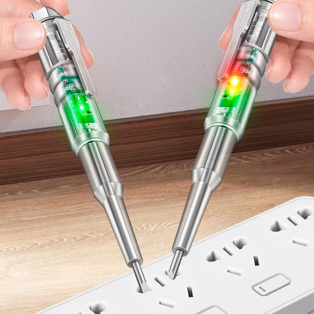 Induced ไฟฟ้าปากกาไขควง Probe Light เครื่องตรวจจับแรงดันไฟฟ้า AC/DC 70 ...