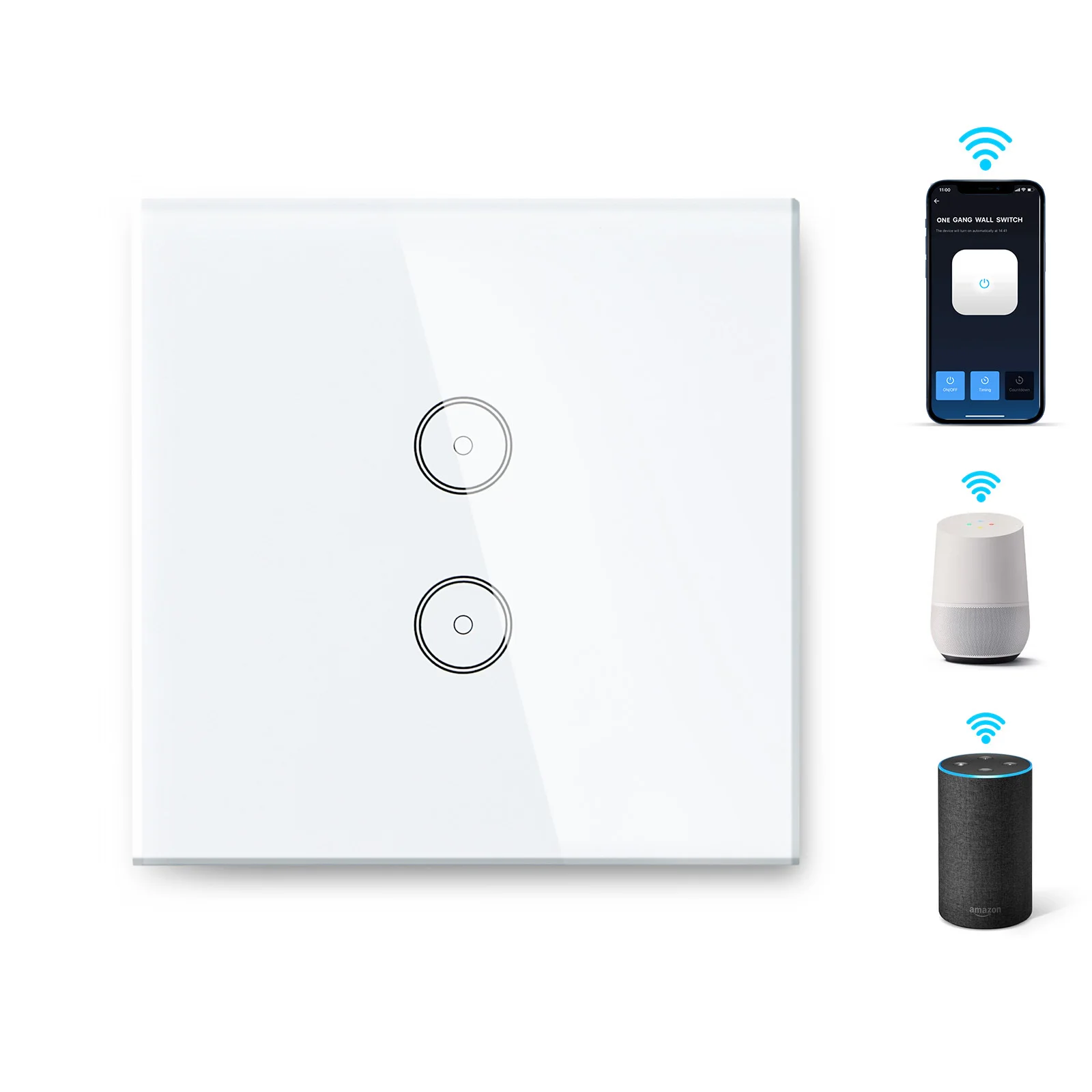 Aigostar-Interruptor-de-luz-Wifi-inteligente-Doble-Bidireccional-color ...