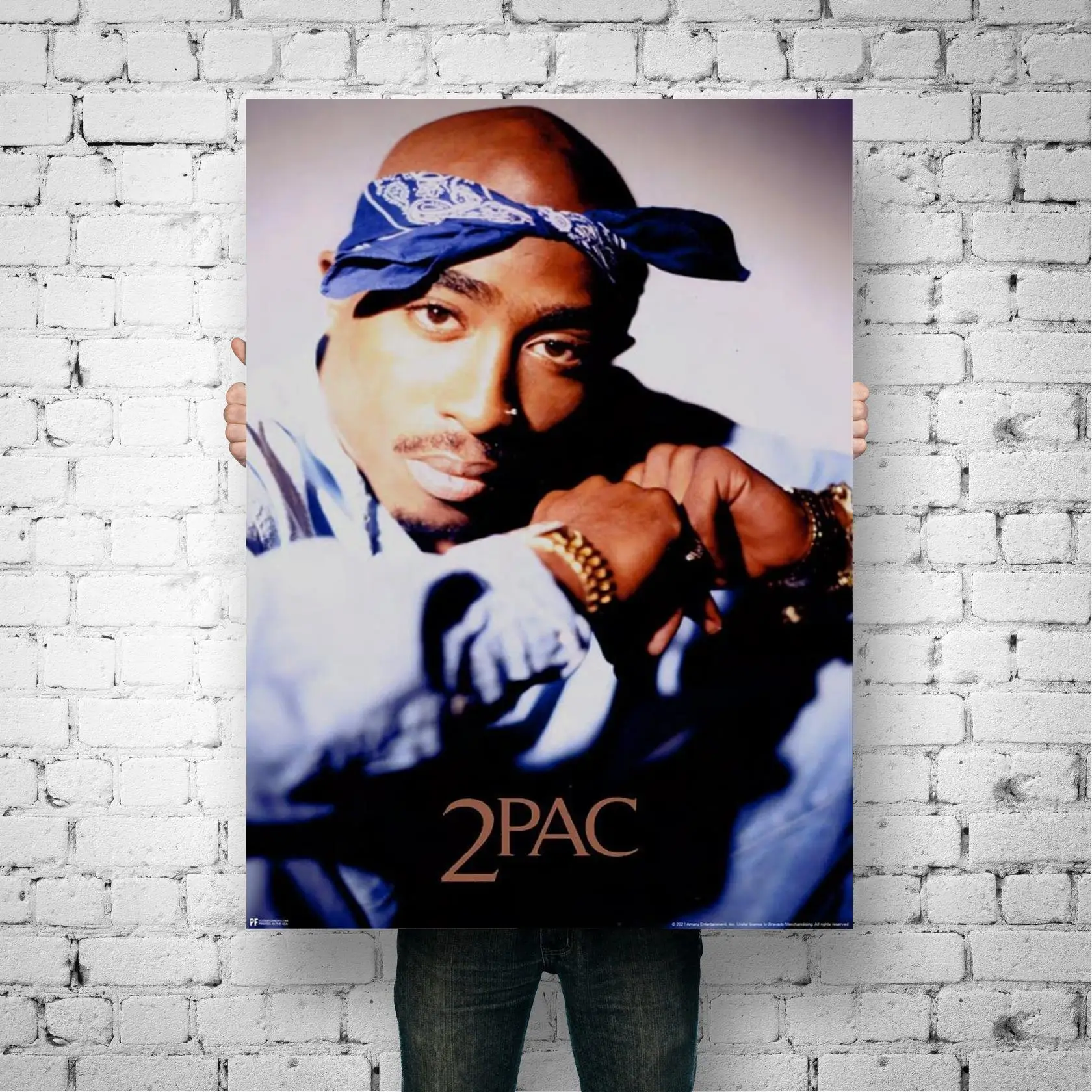 Tupac S 2Pac Blue Bandana Portrait 90s Hip Hop Rapper S For, 51% OFF