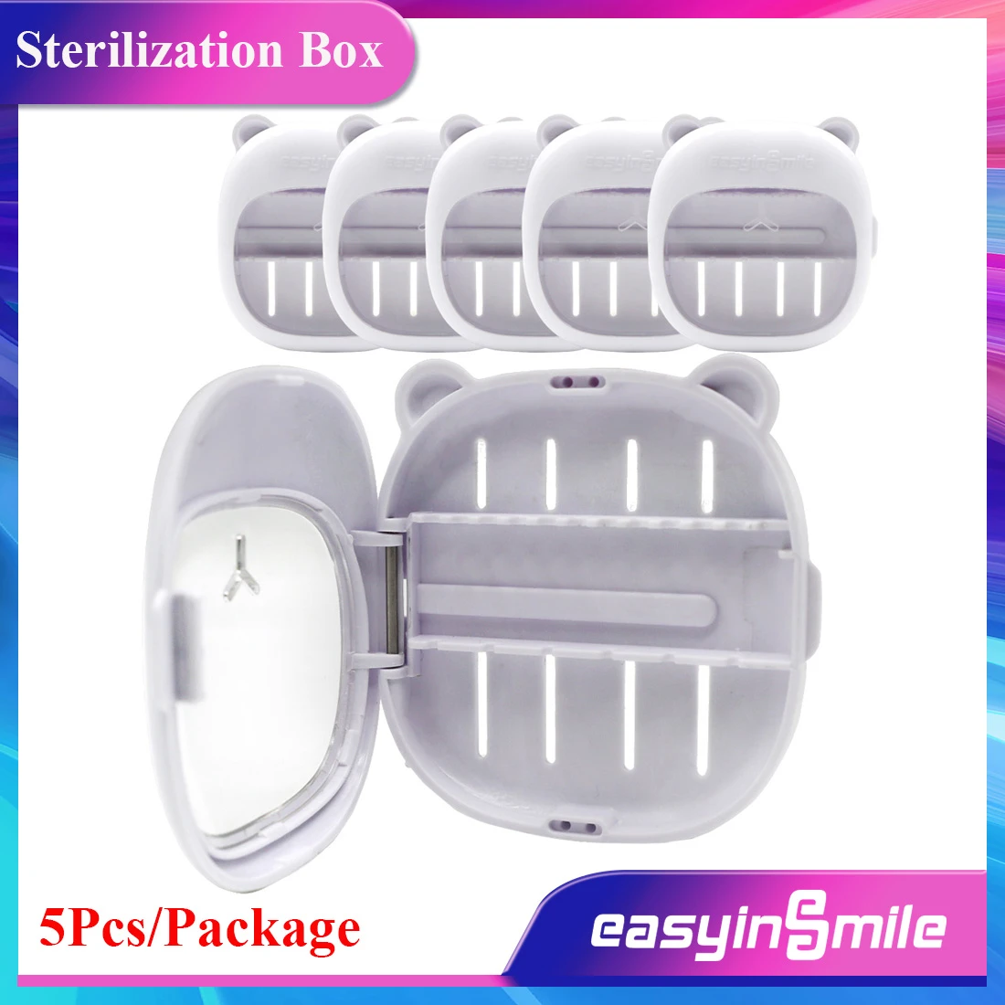 5Pcs Dental Sterilization Ruler Boxes White Autoclavable Root Canal Endodontic Files Holder ...