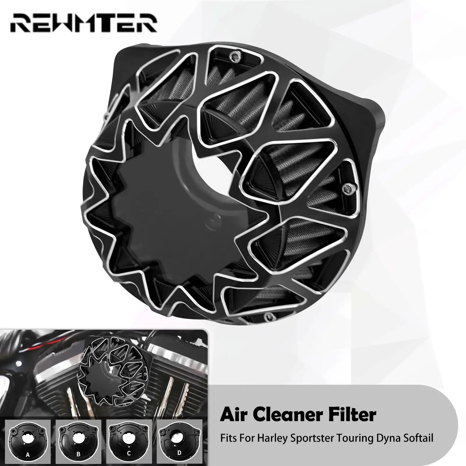 Motorcycle-Air-Filter-Cleaner-For-Harley-Sportster-XL-1200-883-Touring ...