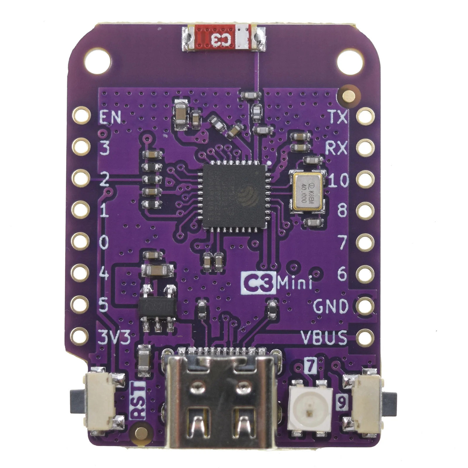 C3 Mini V2.1.0 - Lolin Wifi Bluetooth Le Ble Iot Board Esp32-c3fh4 ...