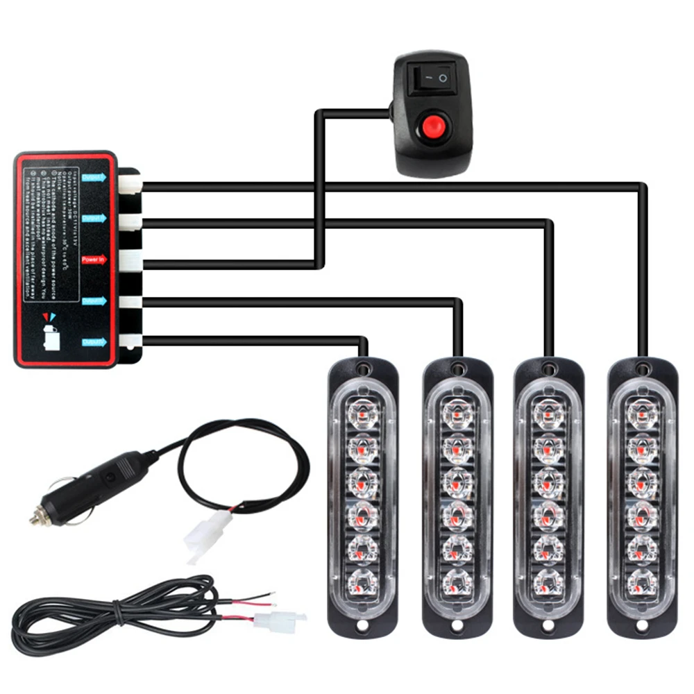 1-Set-12V-Strobe-Lights-For-Car-Emergency-Ambulance-Police-Flashing ...