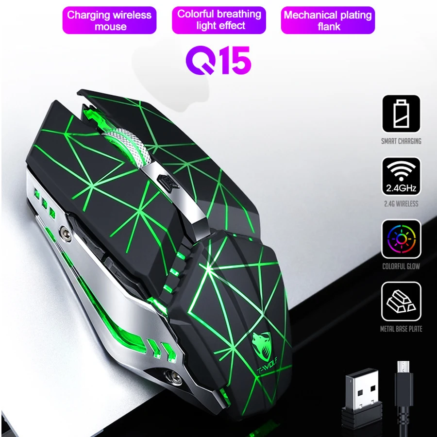 Wireless Mouse Usb Wolf | Gaming Mouse Wolf | Wolf Silent Mouse | G ...