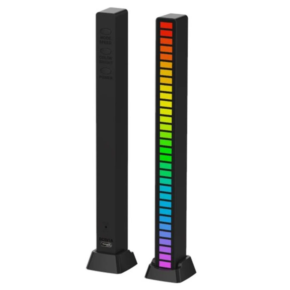 Smart RGB LED Light Bars, Música Indicador de Nível, USB, Voice Sound ...