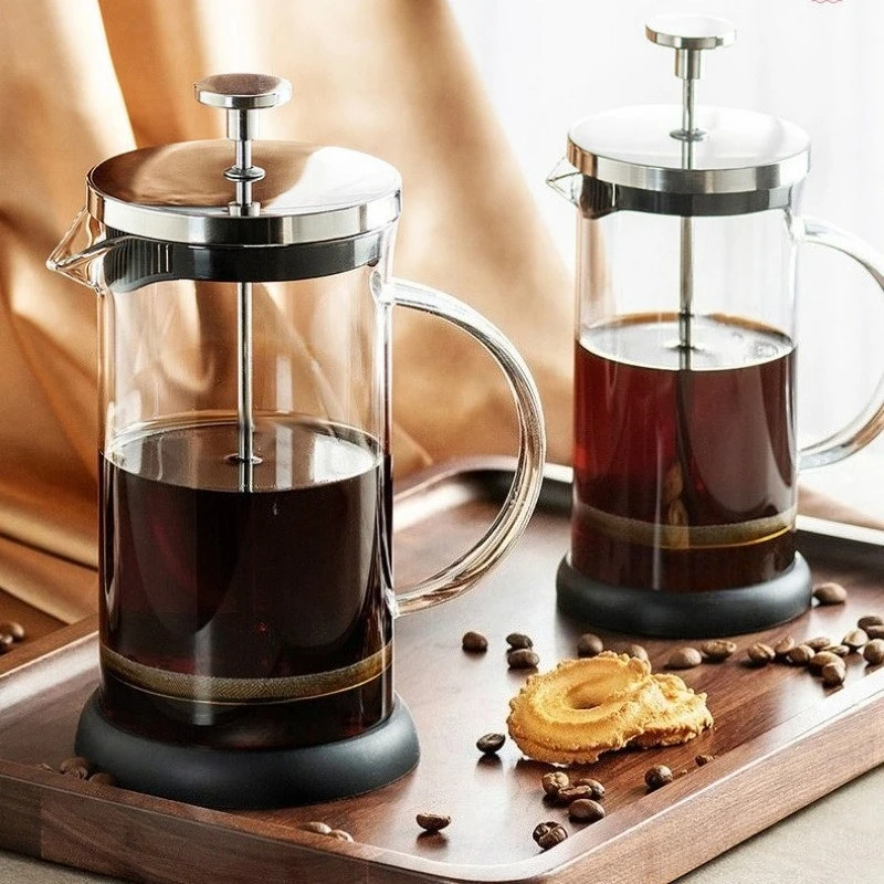 350-1000ml Stainless Steel Glass Coffee Maker French Press Coffee Pot ...