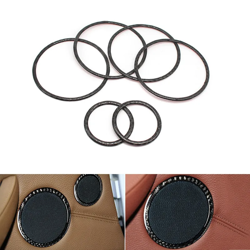Garniture-autocollante-en-Fiber-de-carbone-pour-porte-de-haut-parleur-accessoire-de-voiture-pour ...