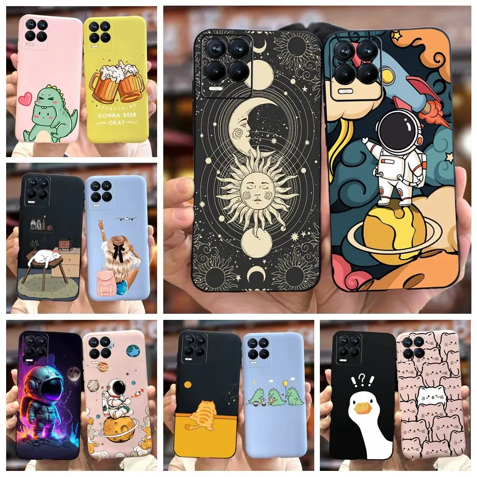 For Realme 8 4G Case Realme 8i Cute Fashion Cartoon Cover Soft Silicone ...