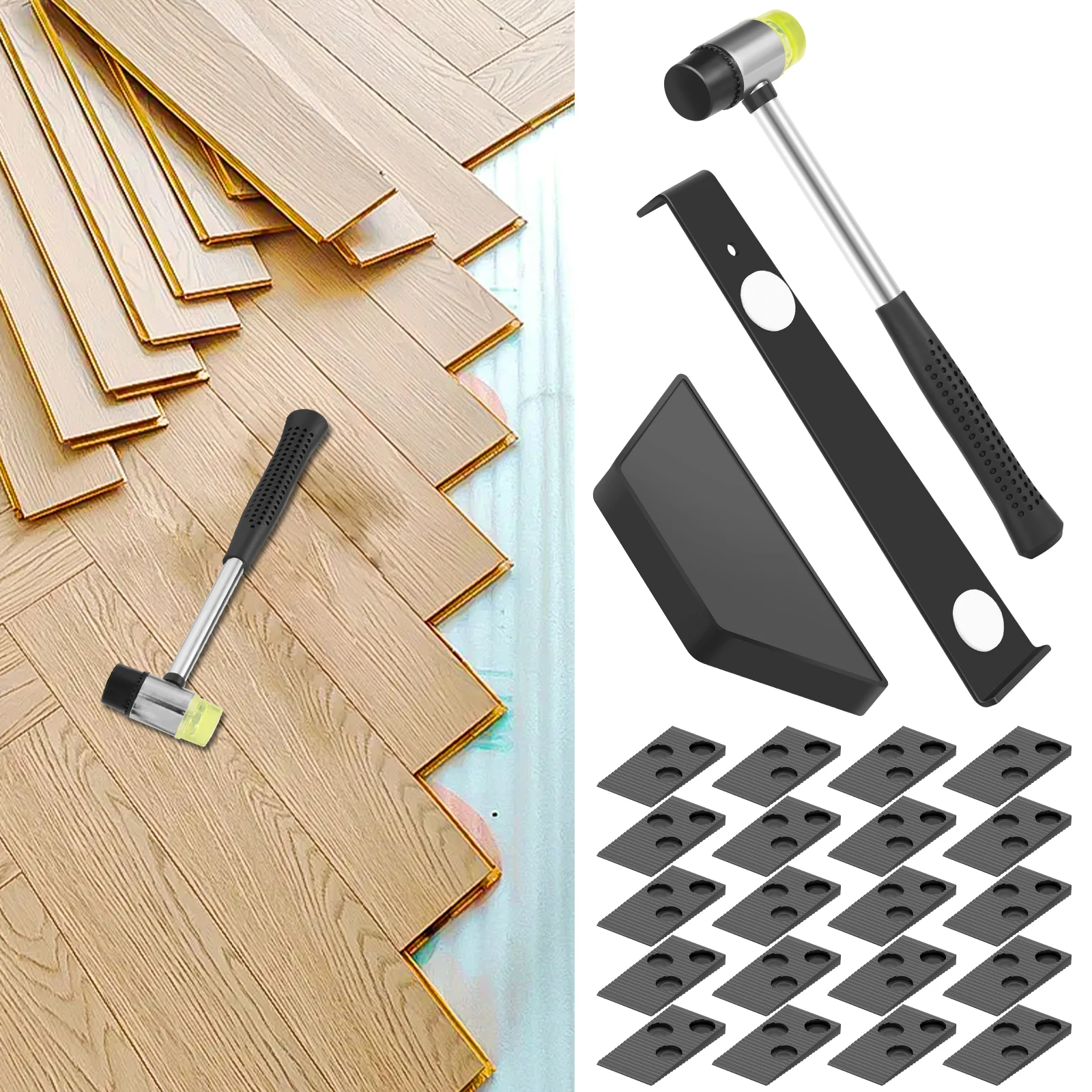 23Pcs Wood Floor Installation Kit Complete Laminate Wood Flooring Tool ...