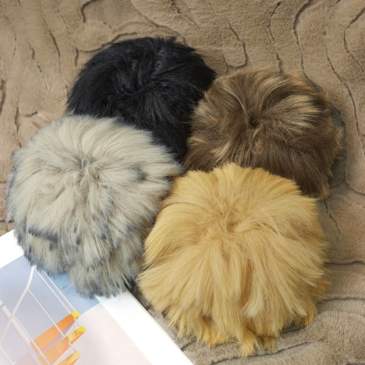New-product-70mm-imitation-fox-hair-wool-handmade-DIY-woven-hat ...