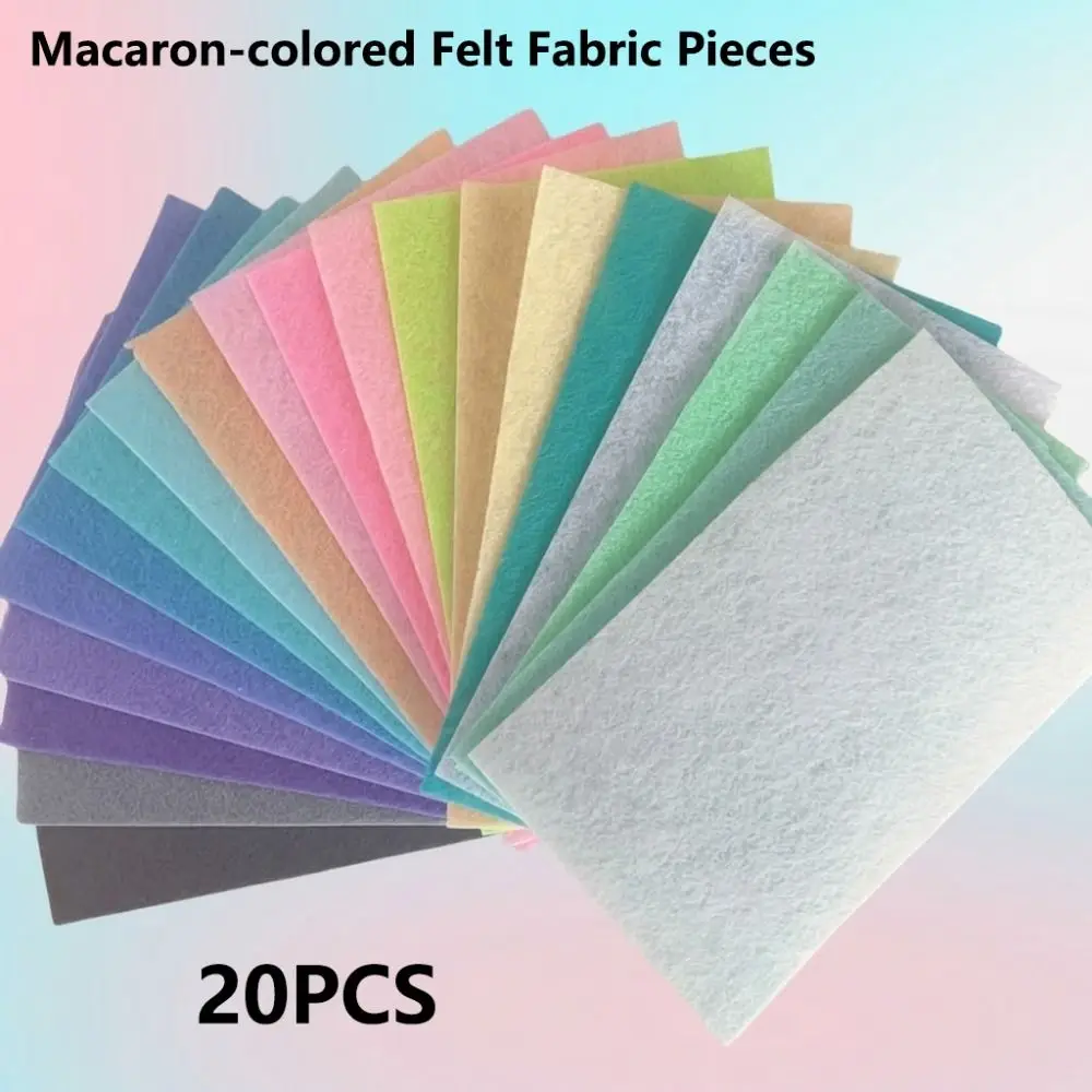 20 Piezas de Tela de Fieltro en Colores Macaron, Láminas de Fieltro ...