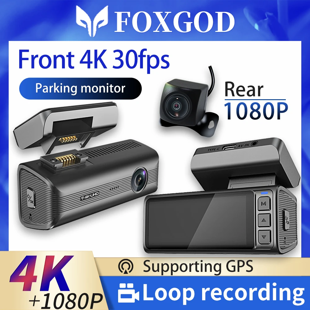 Car-DVR-Dash-Cam-4K-WiFi-GPS-Video-Recorder-Dual-Lens-Front-and-Rear ...