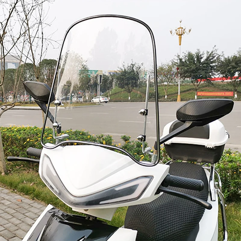 Motorcycle-Adjustable-Windshield-Universal-Electric-Scooter-Windshield ...