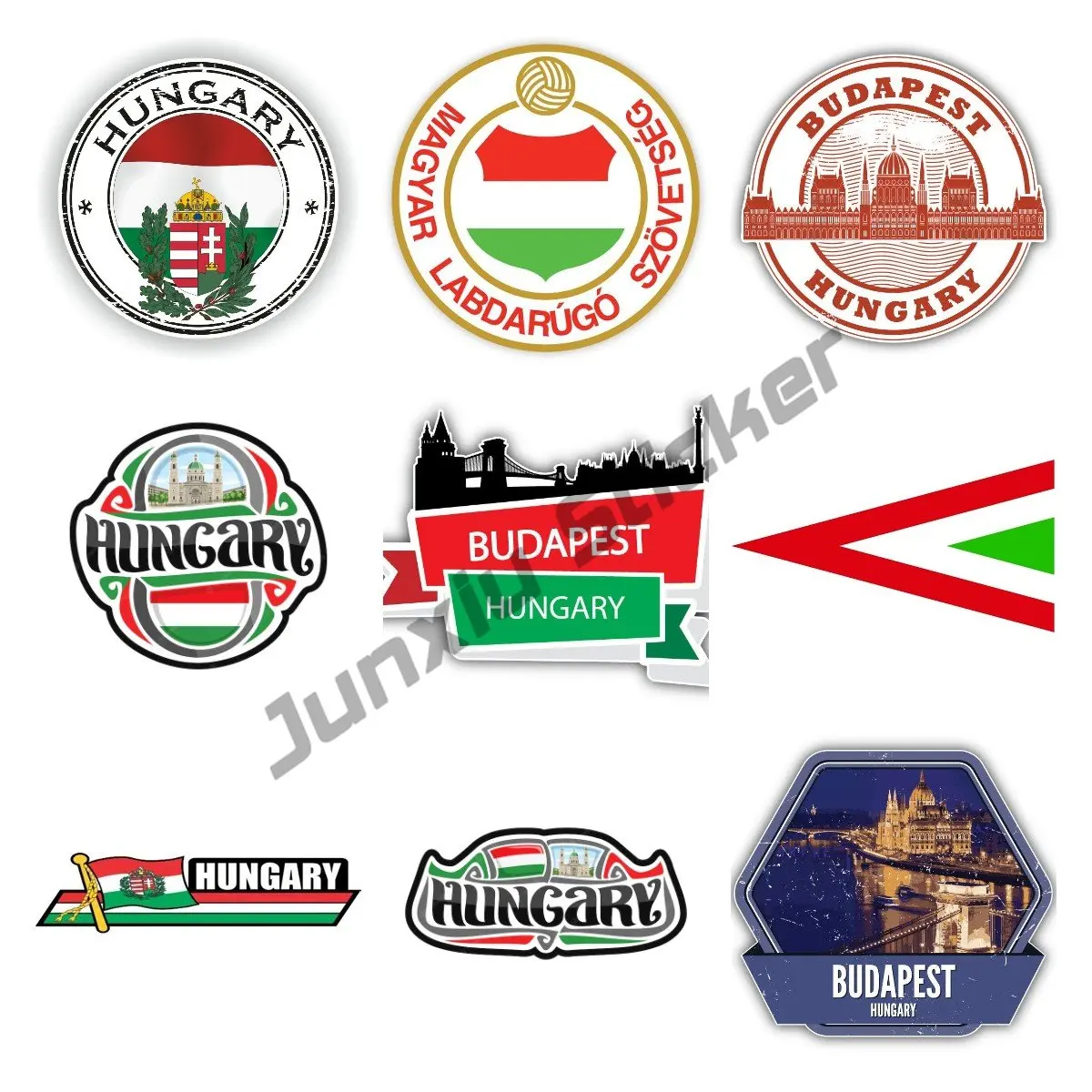 Personality-Decor-Budapest-Hungary-Garbage-Travel-Stamp-Car-Bumper ...