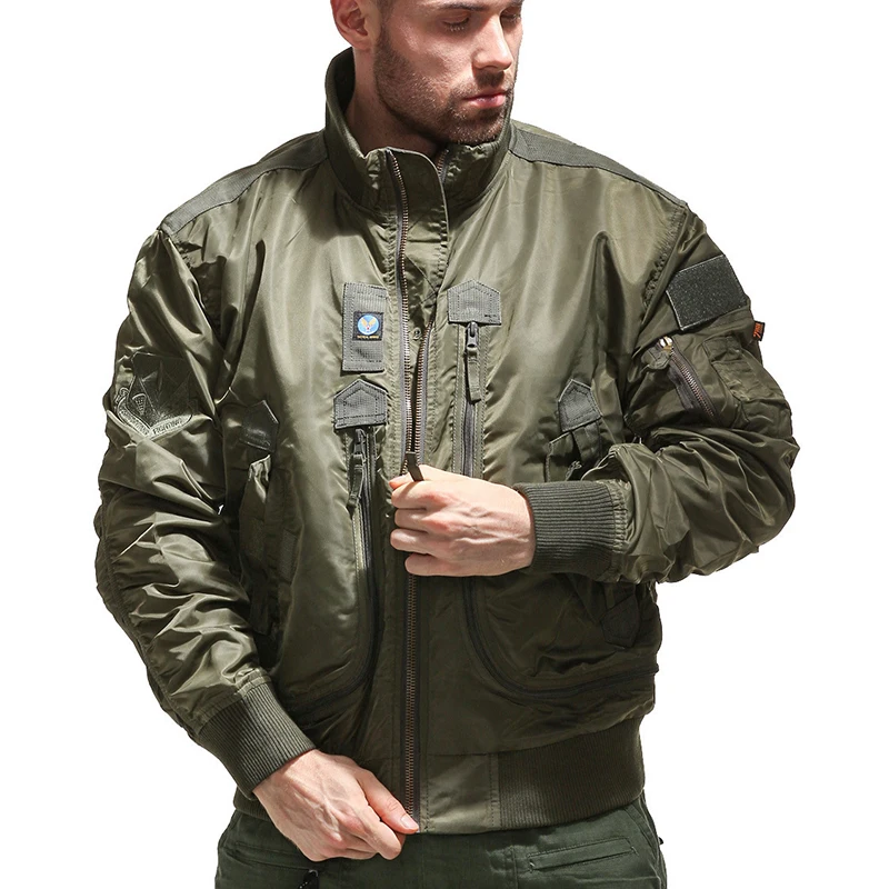 Quality-Men-L-2X-Bomber-Jackets-US-SWAT-Outdoor-Multi-pocket-Waterproof ...
