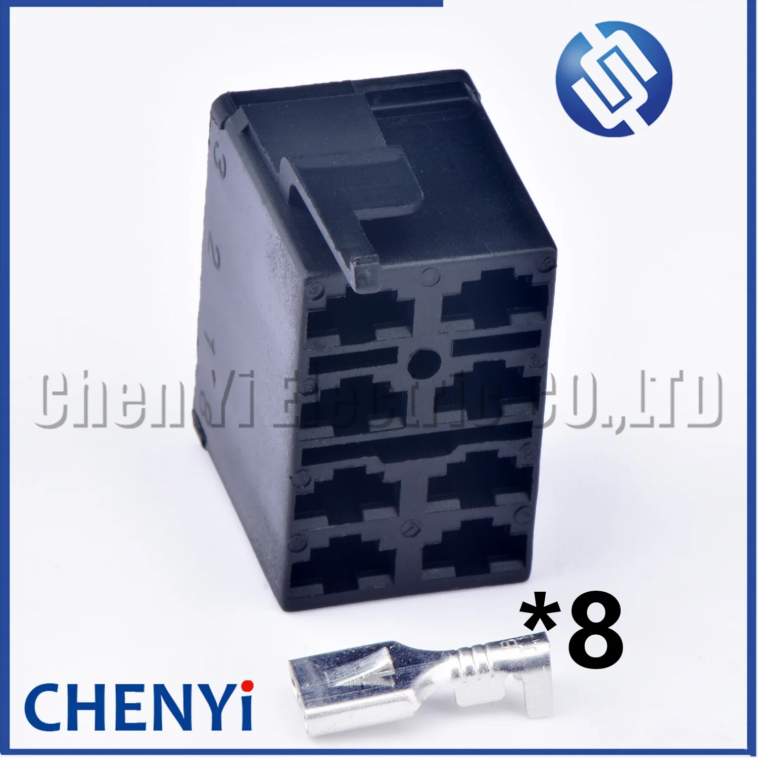 8-Pin-connector-Rocker-Switch-Plug-Socket-with-6-3mm-Female-Spade ...