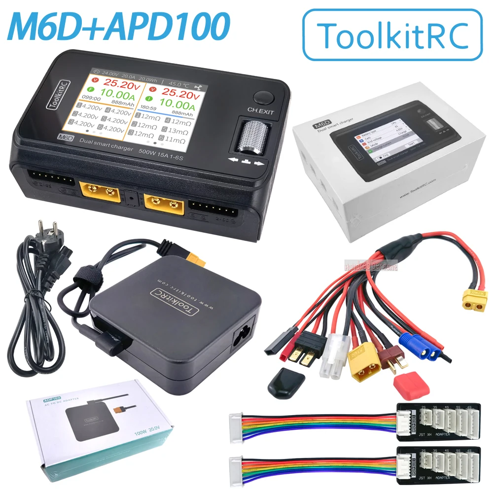 2020-ToolkitRC-M6D-500W-15A-DC-Dual-Channel-MINI-Smart-Charger ...