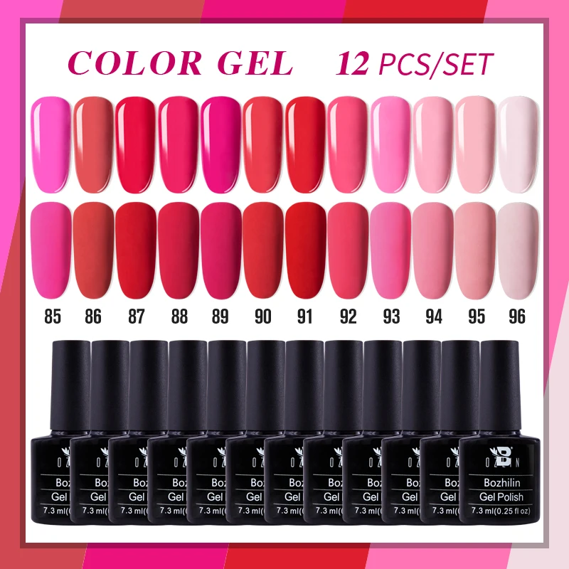 6-12Pcs-Set-Gel-Nail-Polish-Kit-132-Colors-Soak-Off-LED-UV-Nail-Gel ...