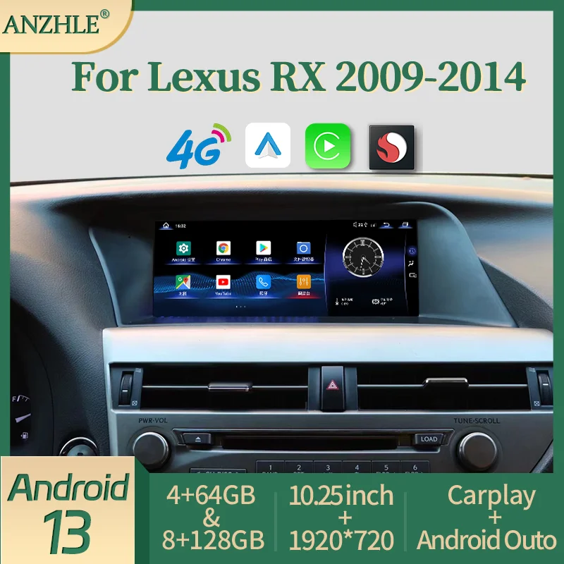 10-25-For-Lexus-RX-RX270-RX350-RX450-RX200T-Android-13-CarPlay-2009 ...