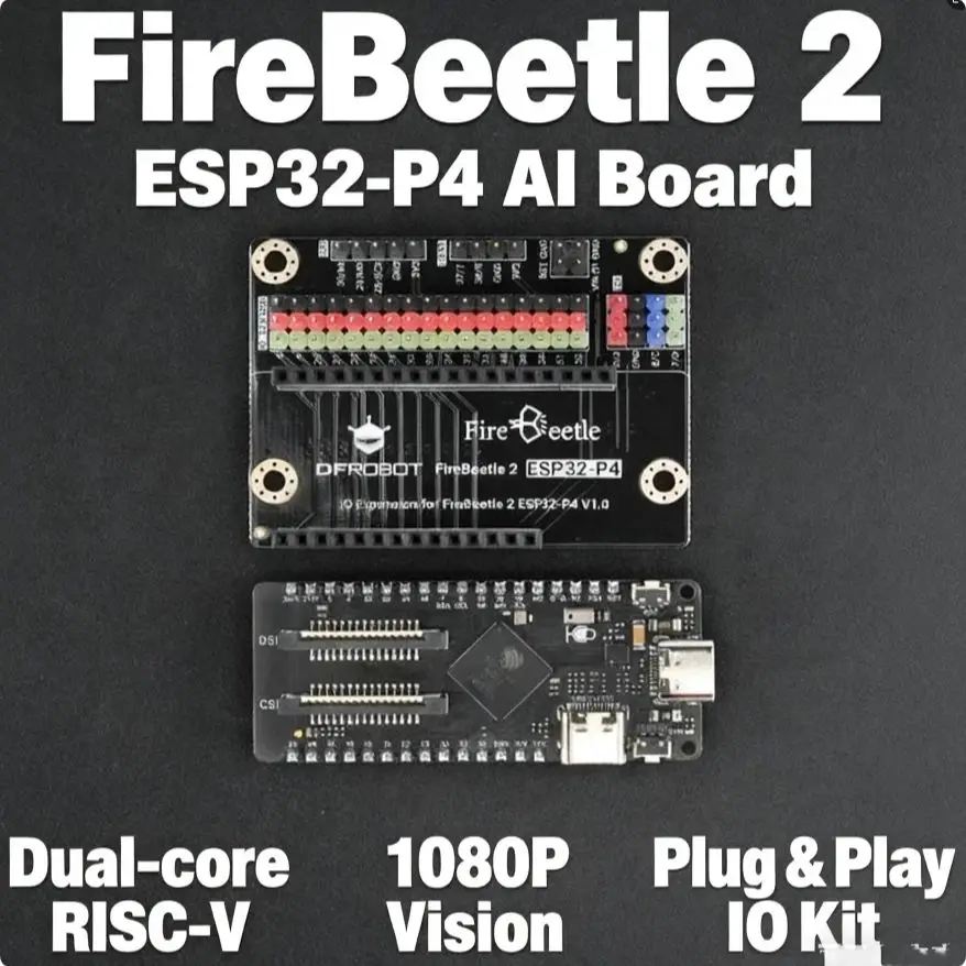 FireBeetle 2 ESP32-P4 AIoT Development Board with IO Shield, Dual-Core ...