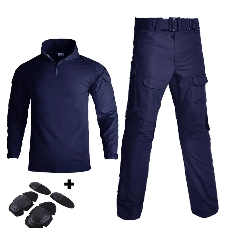 Training-Clothes-Uniform-Shirt-Pants-Suits-With-Knee-Pads-Outdoor ...