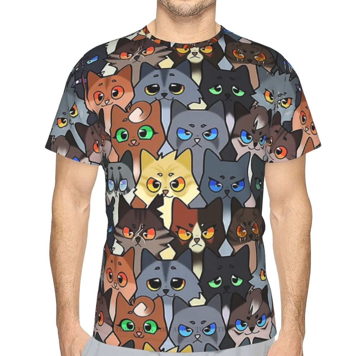 Warrior Kits Summer Mens T Shirts Cat Lover Art 3D Printed Loose ...