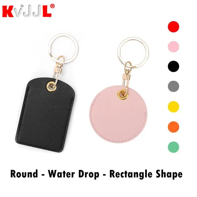 Leather-Access-Control-Card-Cover-Round-Water-Drop-Case-Key-Chain-Card ...