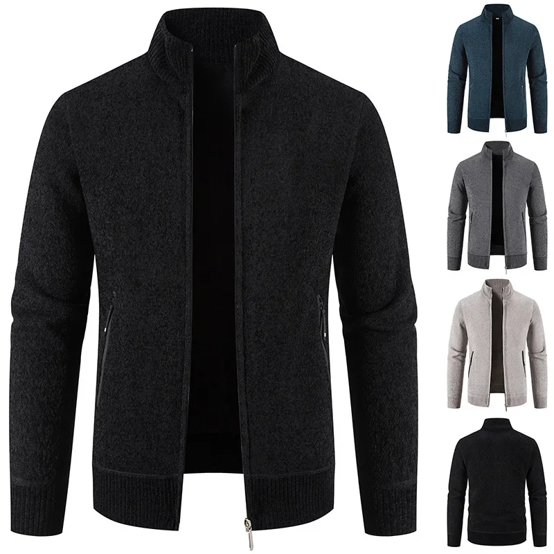 Amazon-Zip-up-Cardigan-Jacket-Youth-Casual-Autumn-winter-Fleece-lined ...