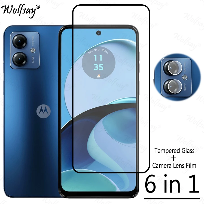 Full-Cover-Full-Glue-Tempered-Glass-For-Motorola-Moto-G14-Screen ...