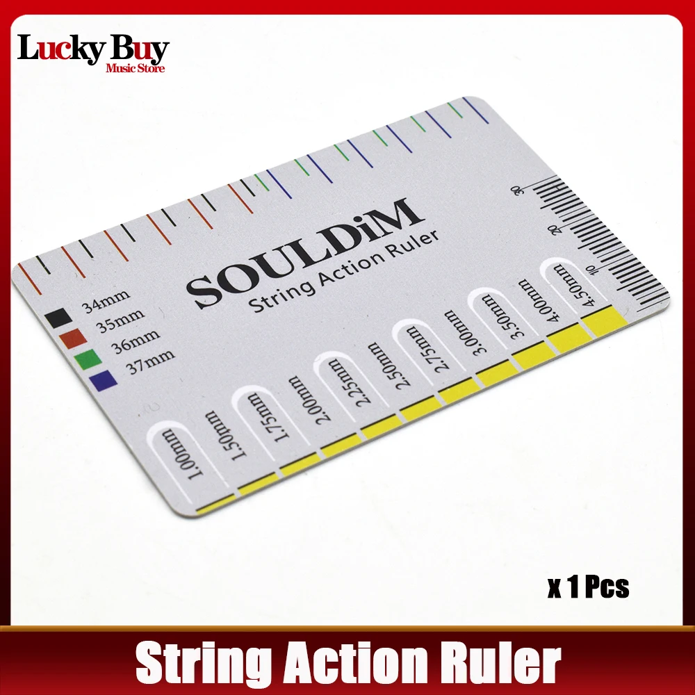 1pc-Guitar-String-Action-Gauge-Ruler-String-Pitch-Ruler-Card-Luthier ...