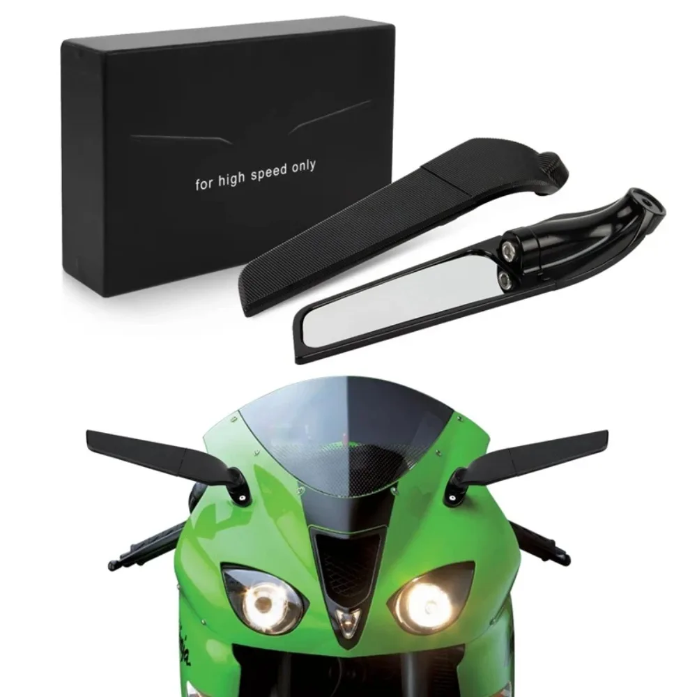Motorcycle-Rear-View-Mirror-Adjustable-Swivel-Wind-Wing-Rotating-Side ...