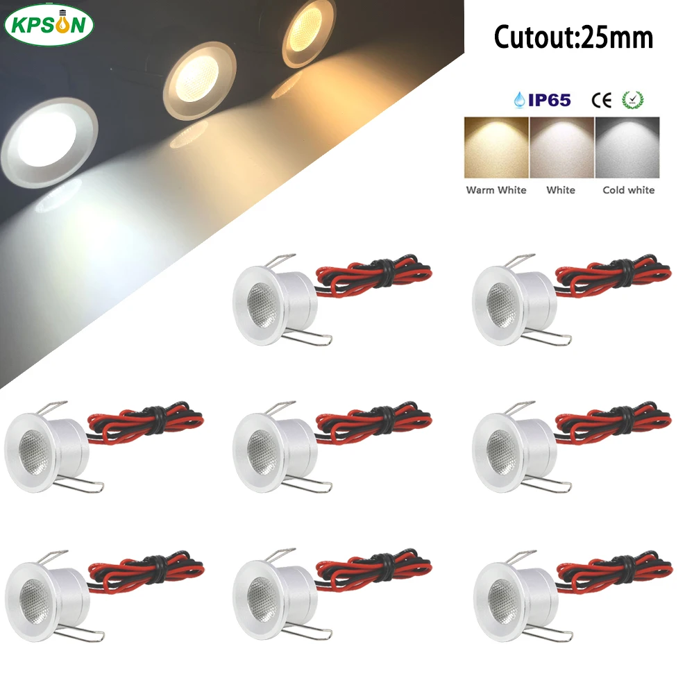 Mnii-Spot-Light-1W-Mini-LED-Spotlight-12V-Dimmable-25mm-Cutout-Recessed-Downlight-IP65-Ceiling ...