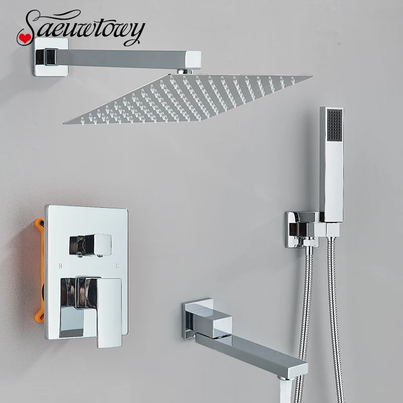 Chrome-Concealed-Shower-Faucet-Bathroom-Embedded-Shower-Sets-2-3-Ways ...