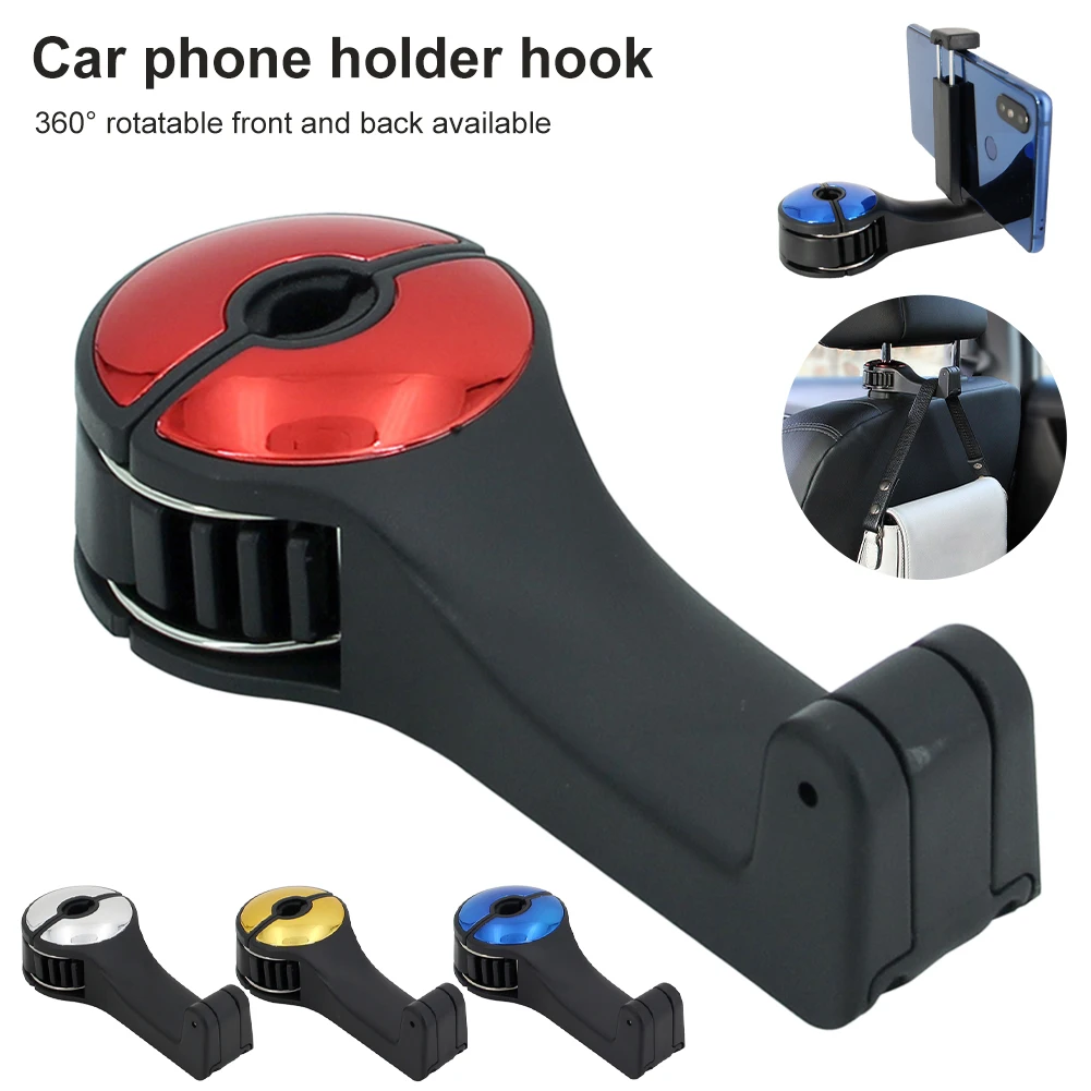2 In 1 Car Gadget Car Back Seat Hanger Hook Organizer Car Headrest Hook ...