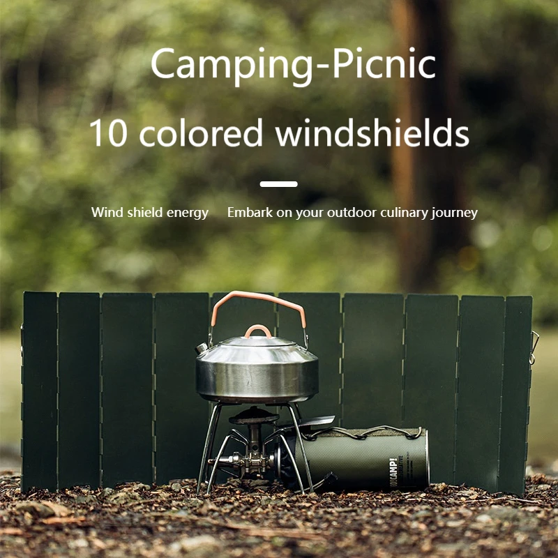 Windproof Camping Stove Windscreen Foldable Lightweight Outdoor Grill ...