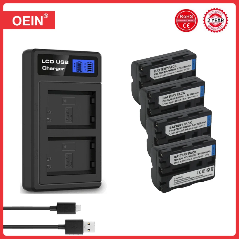 4Pcs-2200mAh-NP-FM500H-NP-FM500H-NPFM500H-Camera-Battery-For-Sony-A57 ...