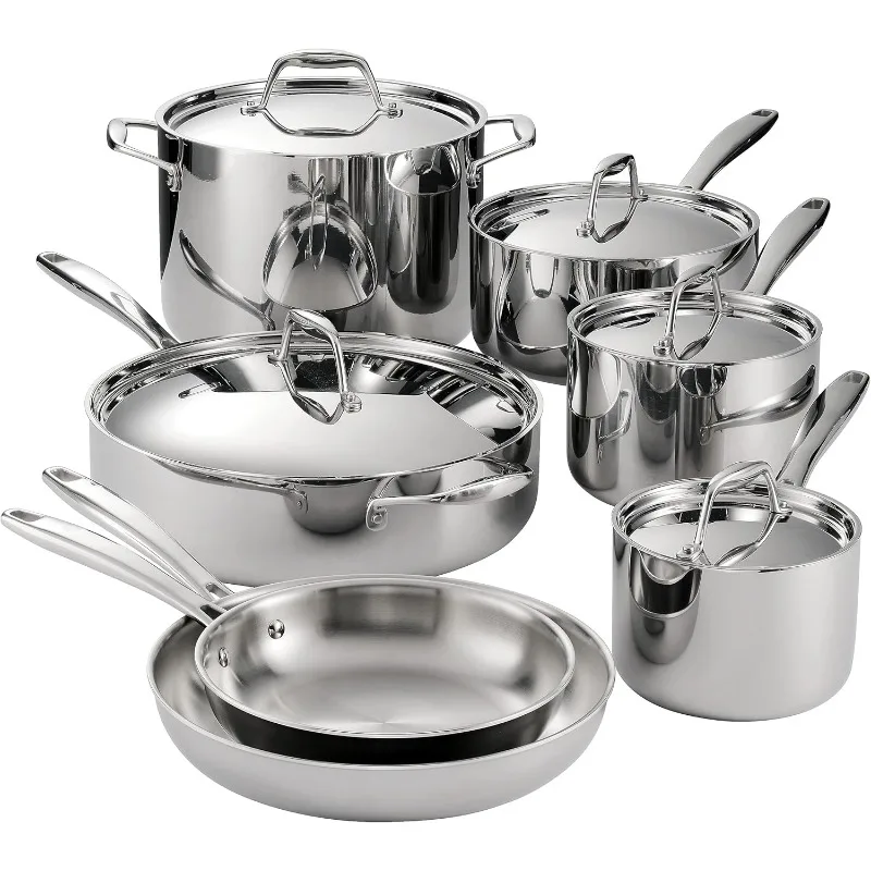 Stainless Steel 12-Piece Cookware Set – Chef Choice Depot