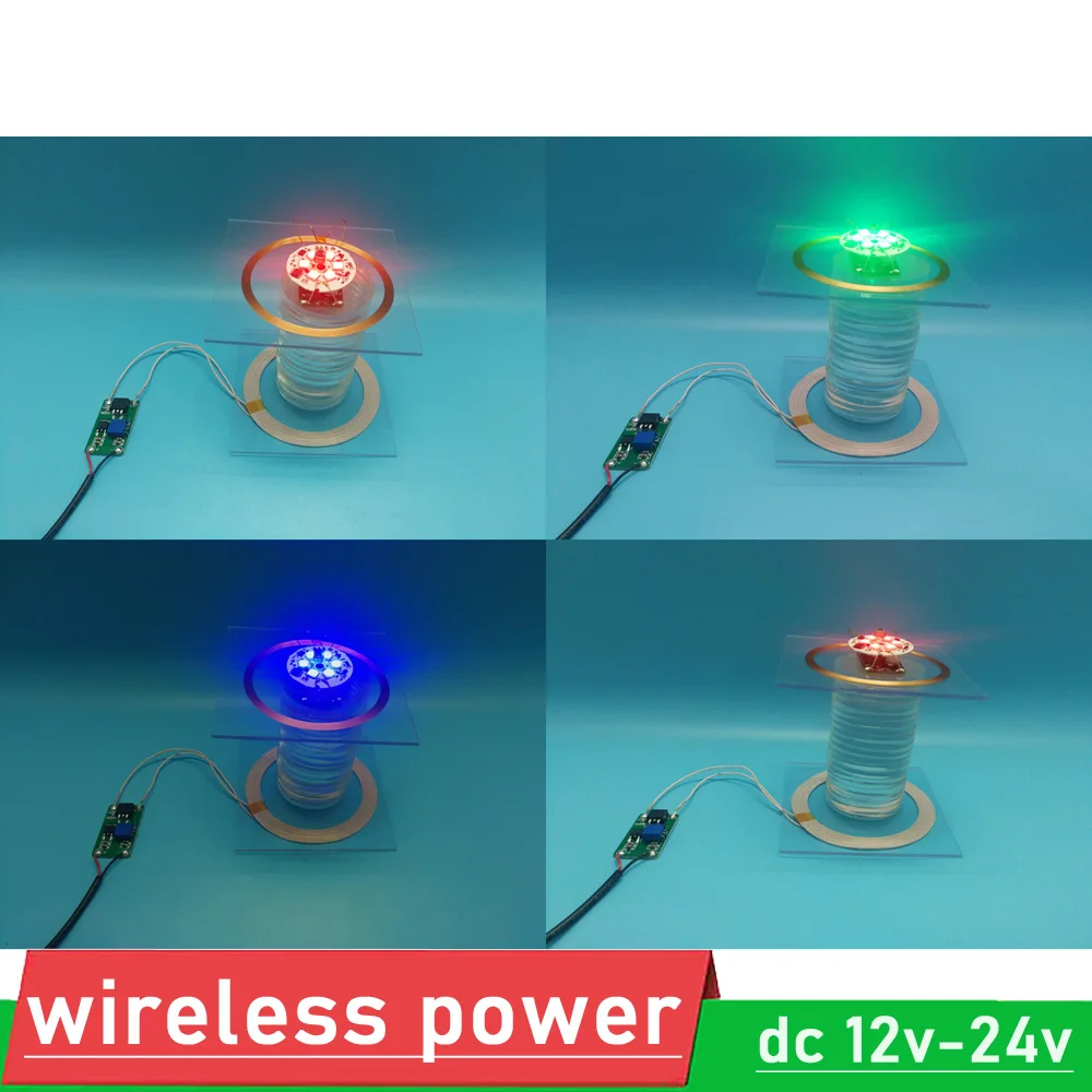 DC 12V 24V wireless power supply Charging Module Full color LED remote ...